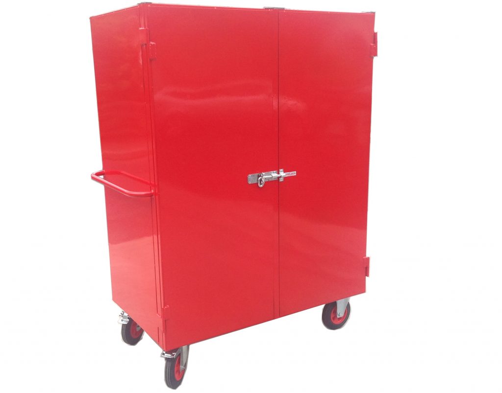 Mobile Solid Security Unit H1800 x W1310 x D750mm | Security Cages Direct